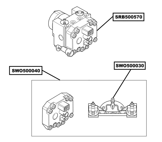 Discovery 2 ABS Modulator & Shuttle Valve