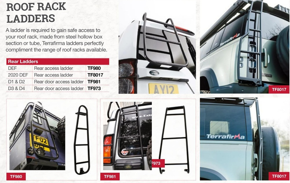 Terrafirma rear access ladders for the Land Rover Discovery 1