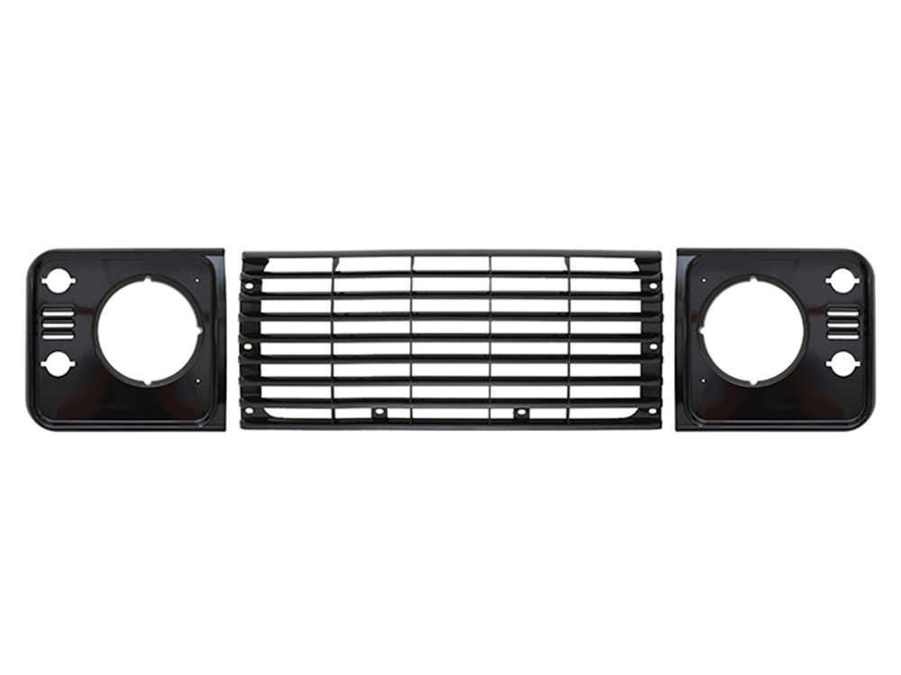 Defender Grille & Headlight Surround Set in Santorini Gloss Black ...