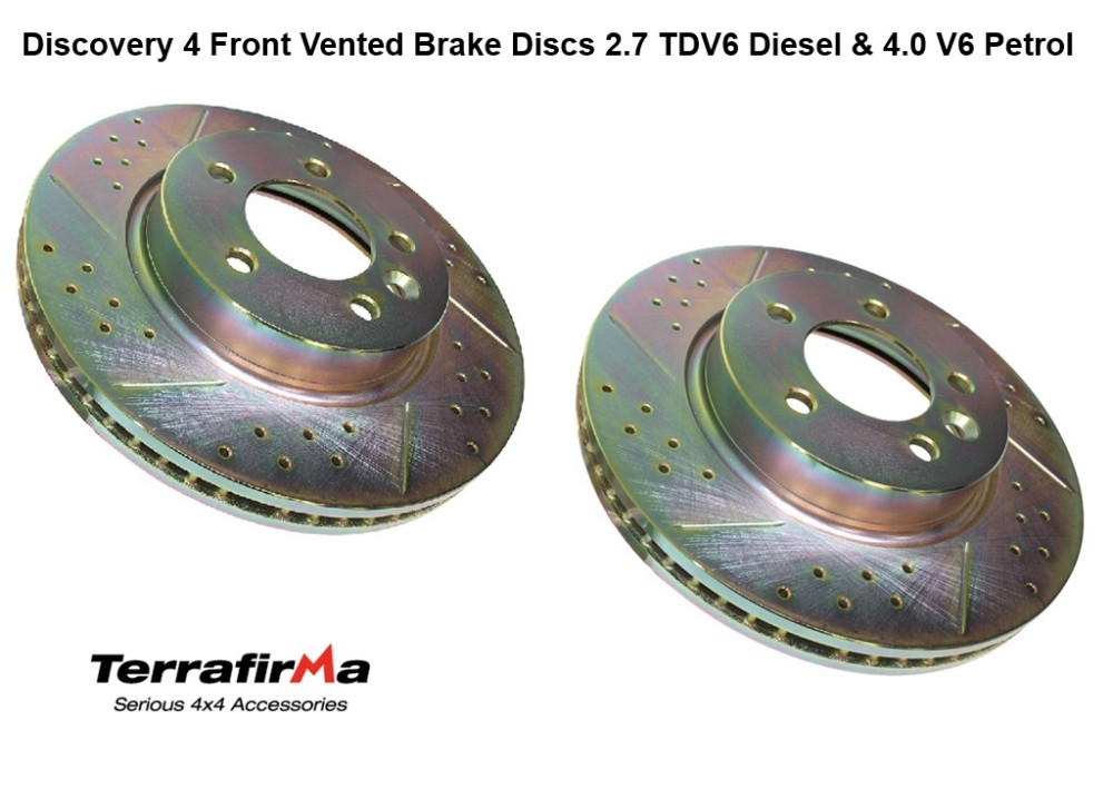 Terrafirma Cross Drilled and Grooved Brake Discs for the Discovery 4