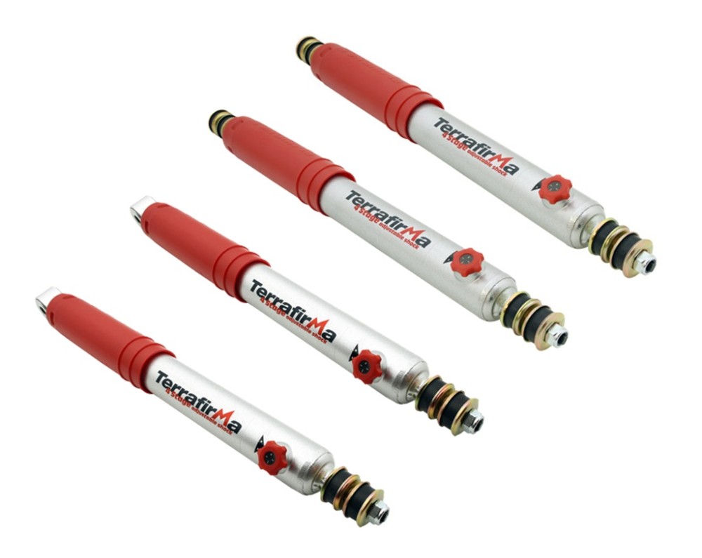 TF172/3 Terrafirma 4 Stage Adjustable Shock Absorber Set for Defender ...