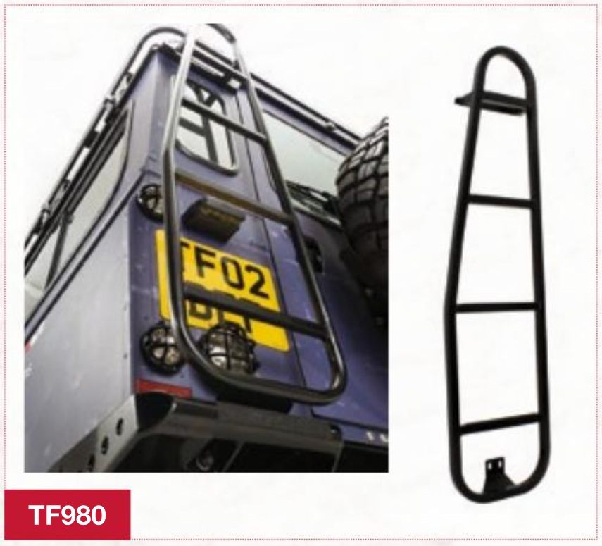 Land Rover Defender Rear Access Ladder Fits All Defenders - TF980