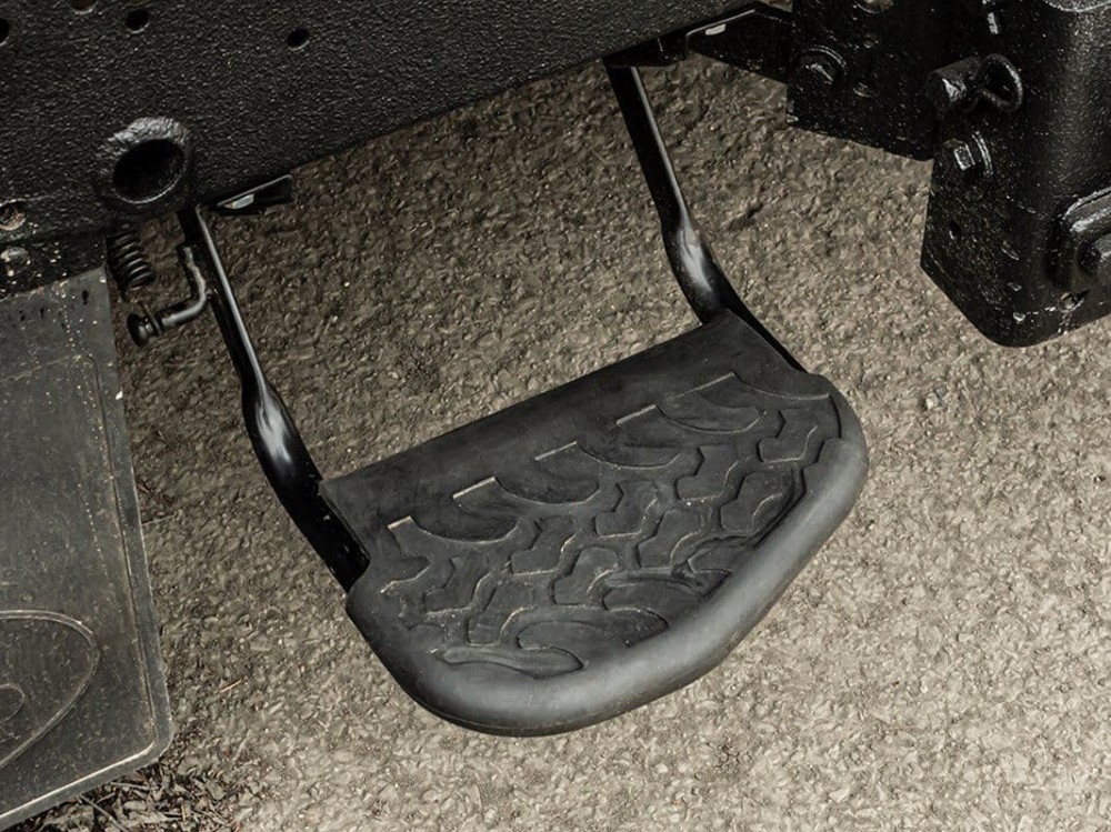 Defender Rear Flip Step Folding with Rubber Tyre Tread Top - STC7632MT