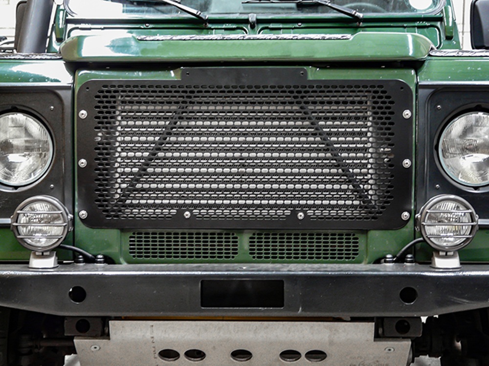 Defender Front Grille Black Powder Coated Stainless Steel - GA2356B