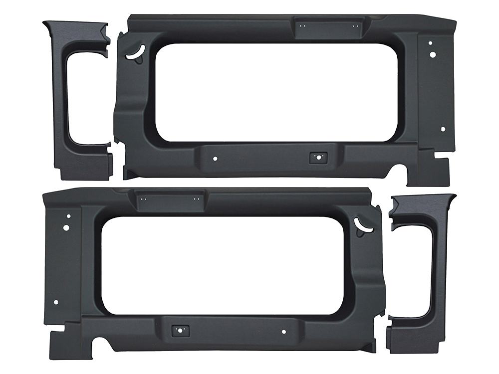 Defender 90 Trim Kit with Window Cut Outs - Rear Side Panels Dark Grey ...