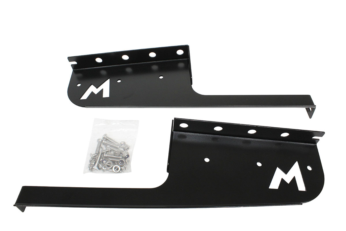 Defender 110 & 130 Rear Mudflap Brackets Stainless Steel Black Pair ...