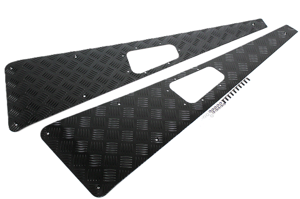 Defender 83-07 Premium Wing Tops No Aerial Hole Black - TF8228