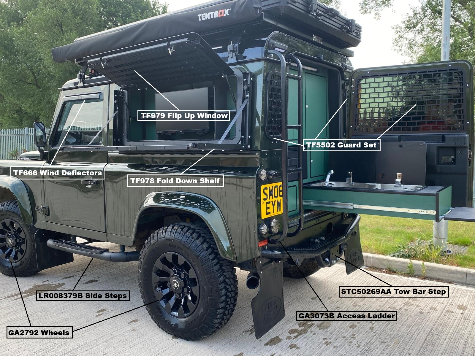 Defender 90 - XA onwards NAS Style Rear Tow Bar Step - STC50269AA