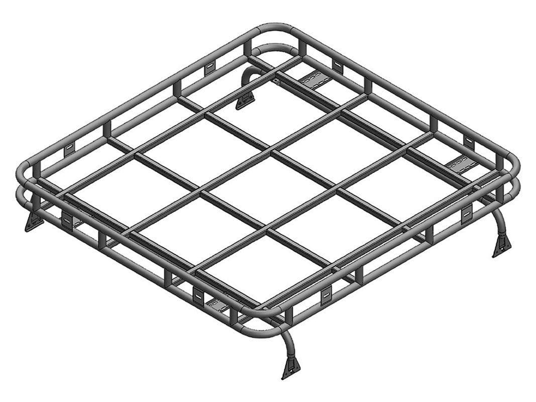 DA4734 Safety Devices Gutter Mounted Full Luggage Railed Roof Rack For ...