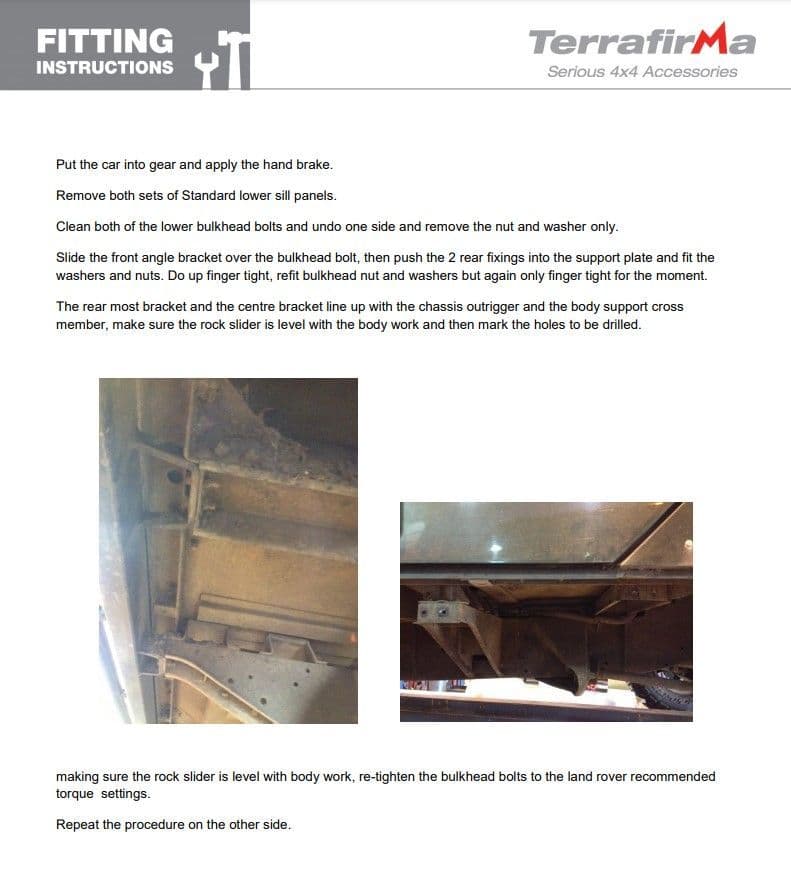 Defender 110 Rock Sliders With Tree Bars - TF810