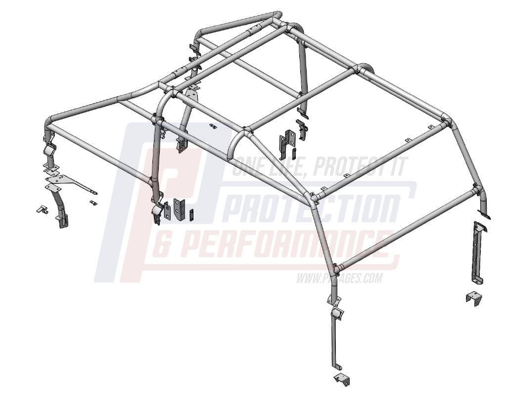 Defender 110 Roll Cage Double Cab with smooth roof - PPLR243