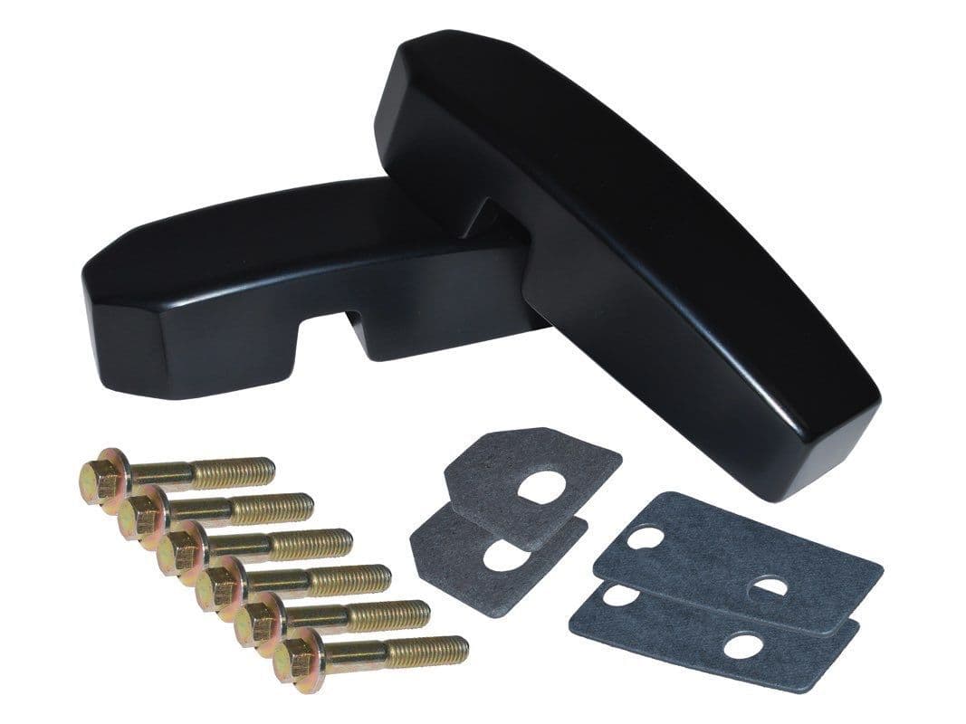 Defender Alloy Windscreen Hinge Blocks Black - GA1142B