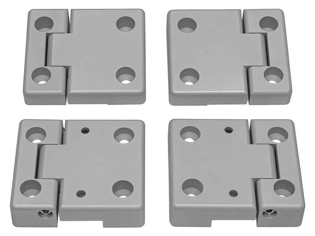 Defender Front Door Hinge Kit Silver Alloy with Stainless Steel ...