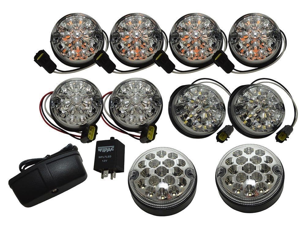 Defender & Series 2/3 Deluxe Clear 73mm LED Light Kit with 95mm Fog ...