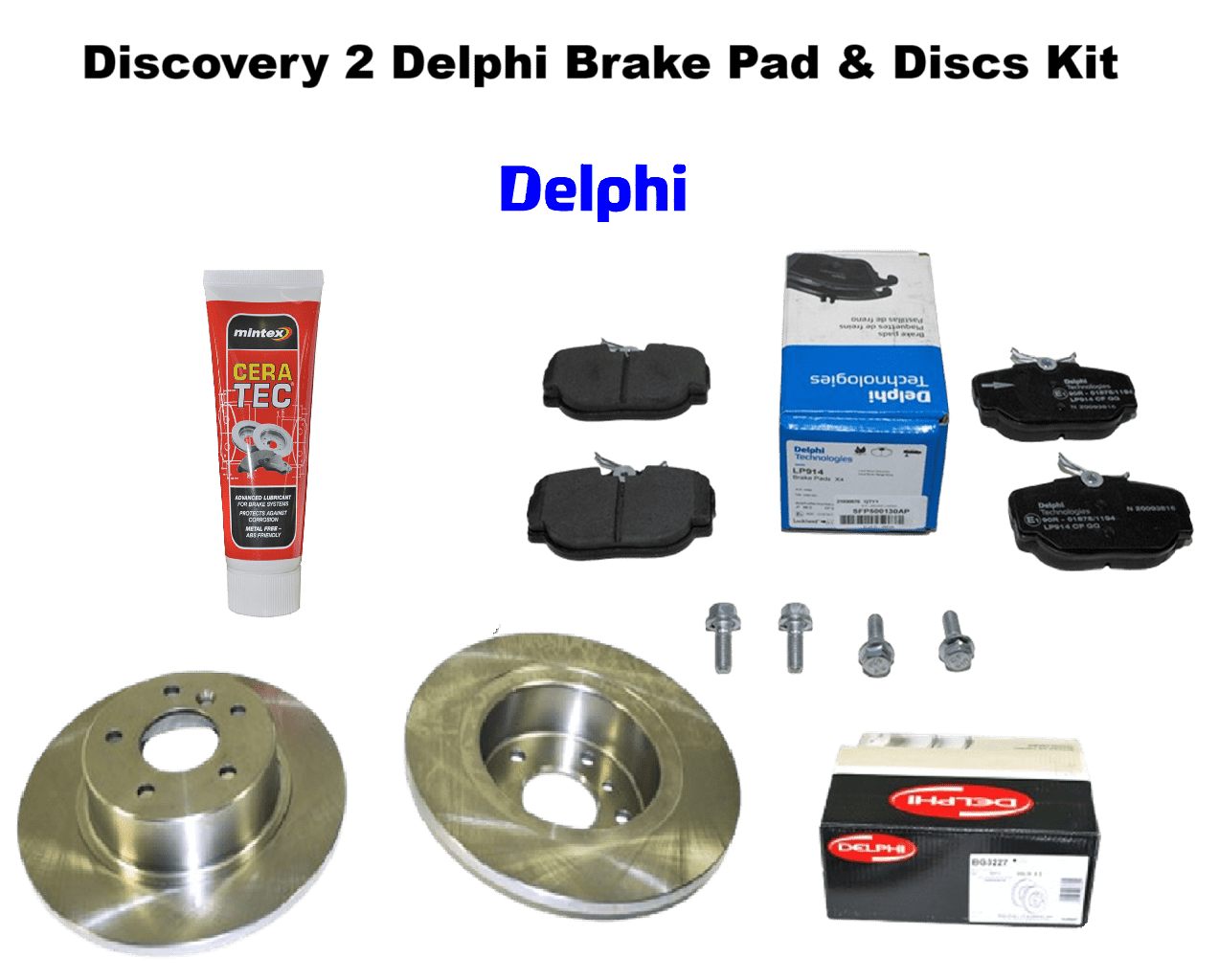 Discovery 2 Delphi Rear Brake Pads and Discs Kit