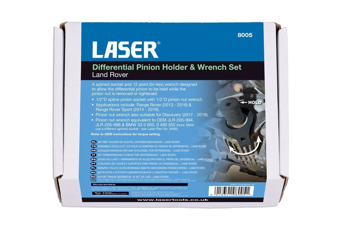 Laser 8005 Differential Pinion Holder & Wrench Set - for Land Rover