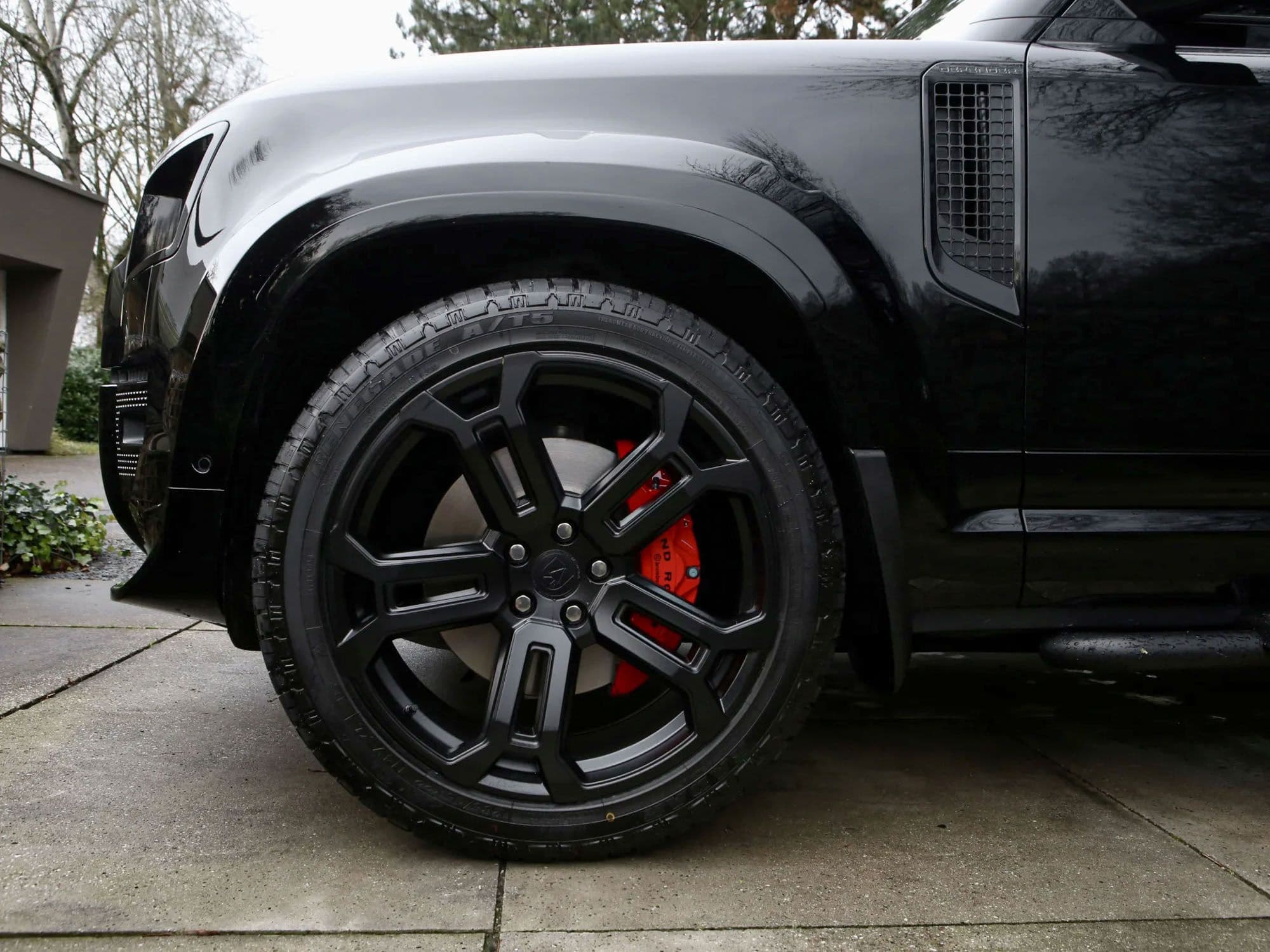 New Defender AXE 10 x 22 Alloy Wheels Satin Black Set of 5 - EX36