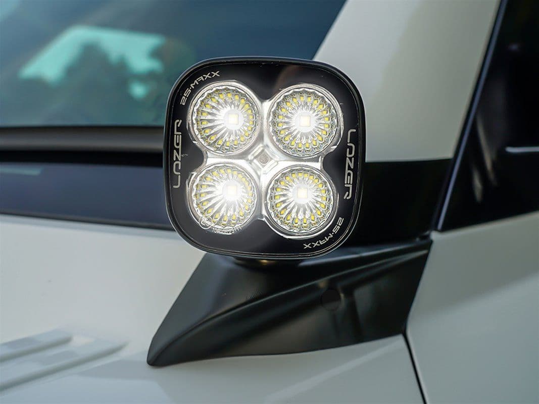 New Defender Lazer Utility-25 MAXX LED Work Lights plus A-Pillar Mounting Kit - DA3721 DA3732