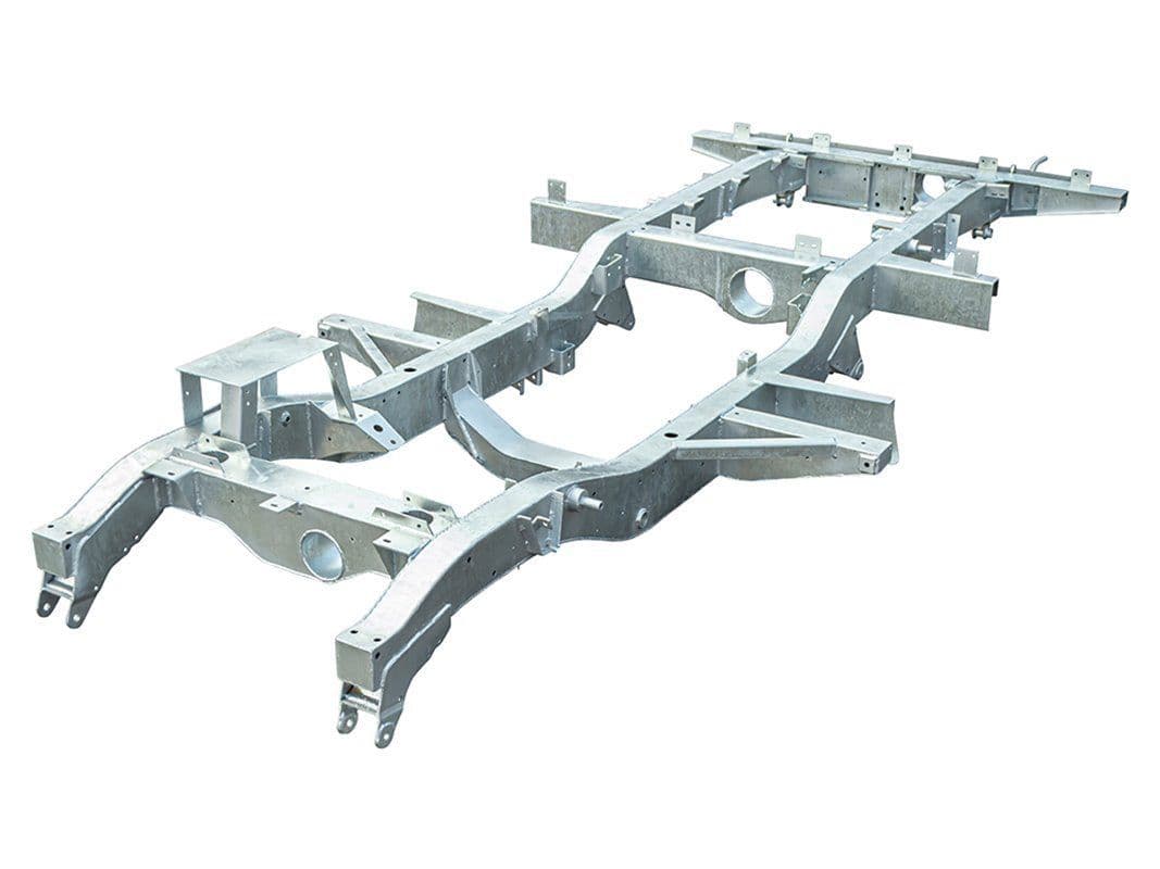 NRC4642G-M Complete Galvanised Chassis for Series 2A - 4-cyl Series 3 - SWB - 4-cyl - MARSHLAND