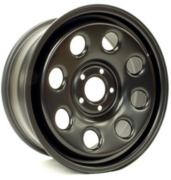 New Defender Steel Wheel 18 x 8 ET45 Satin Black with Nuts - TF152